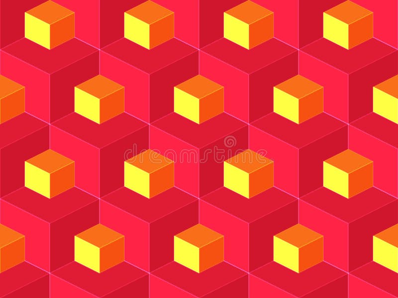Abstract Geometric Isometric Vector Seamless Pattern Stock Vector ...