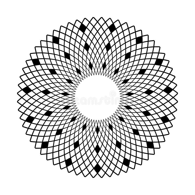 Abstract Geometric Lattice Circle Pattern Stock Vector - Illustration ...
