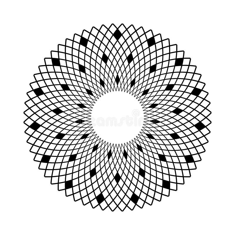 Abstract Geometric Lattice Circle Pattern Stock Vector - Illustration ...