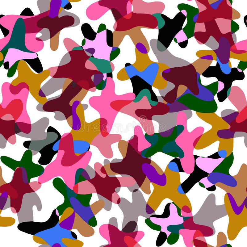 Abstract Geometric Layered Pattern with Bright Chaotic Rounded Stars on ...