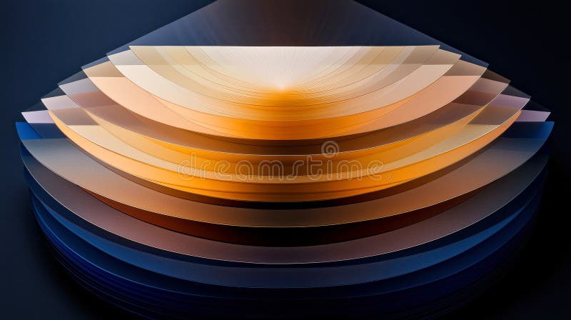 Abstract Geometric Layers of Colorful Paper Sheets in Dimensional ...