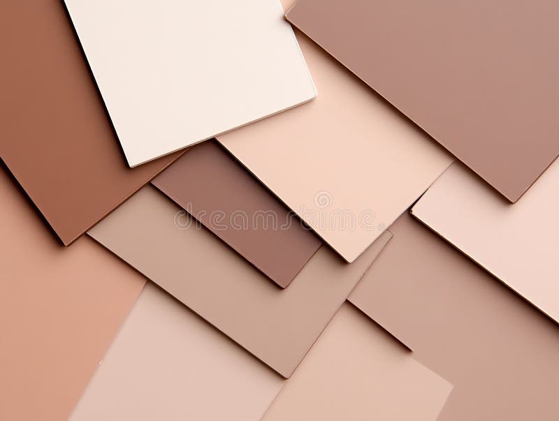 Abstract Geometric Layout with Overlapping Squares in Pantone Mocha ...