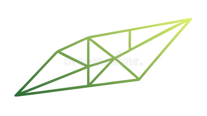 Abstract Geometric Leaf Shape, Nature and Growth, Vector Design ...