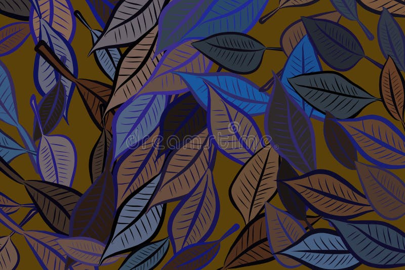 Abstract Geometric Leaves Drawing Pattern, Colorful & Artistic for ...