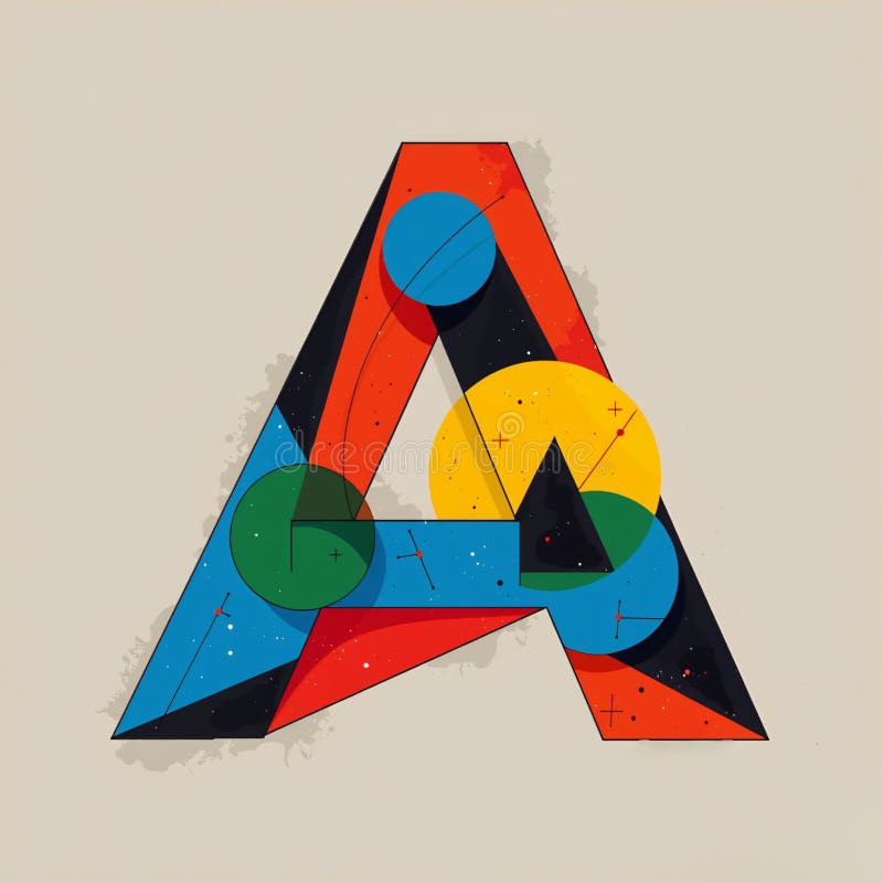 Abstract Geometric Letter a Stock Illustration - Illustration of ...