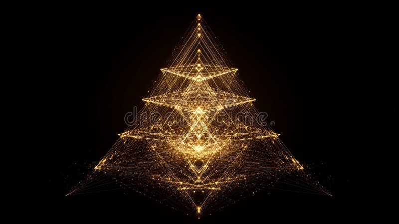 Abstract Geometric Light Pattern Resembling a Pyramid Structure Stock ...