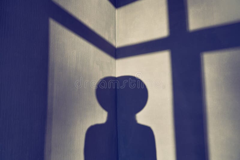 Abstract Geometric Light and Shadow Pattern on Black Background, in a ...
