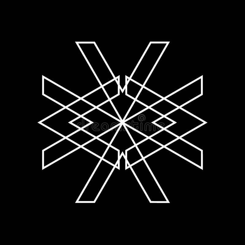 Abstract Geometric Line Art Pattern and Symbol Minimalist Design Stock ...