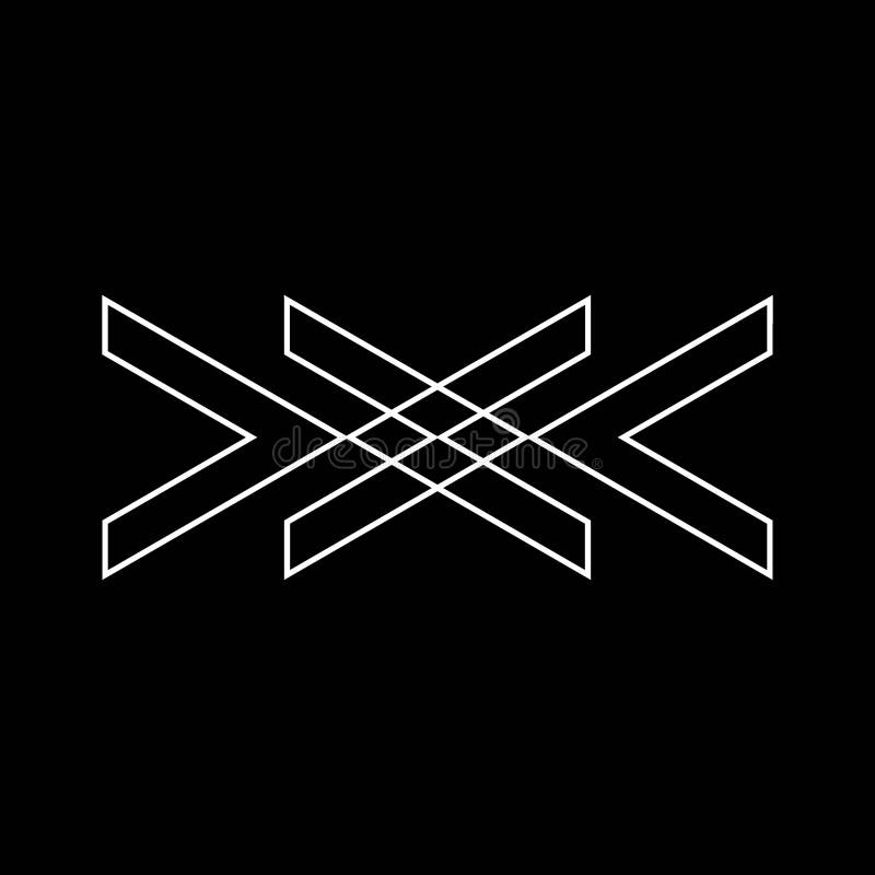 Abstract Geometric Line Art Pattern and Symbol Minimalist Design Stock ...