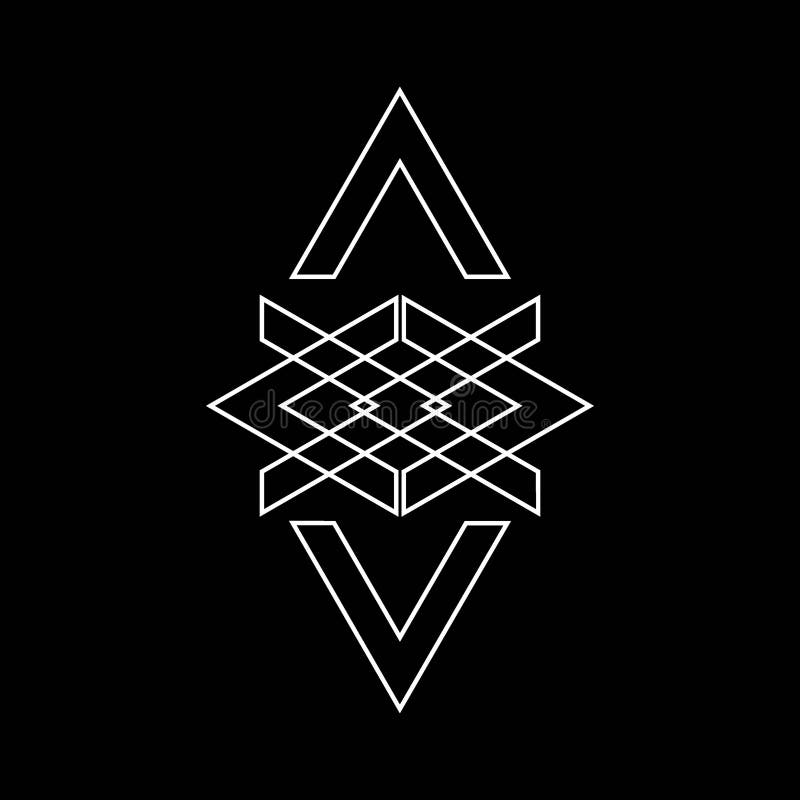 Abstract Geometric Line Art Pattern and Symbol Minimalist Design Stock ...