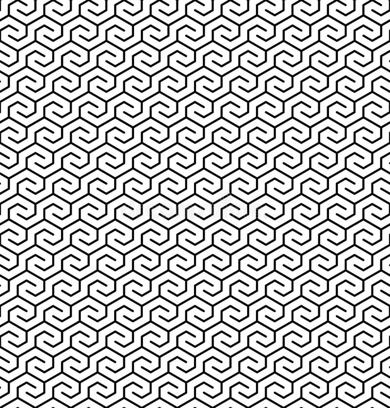 Abstract Geometric Line Art Seamless Pattern Background Stock ...