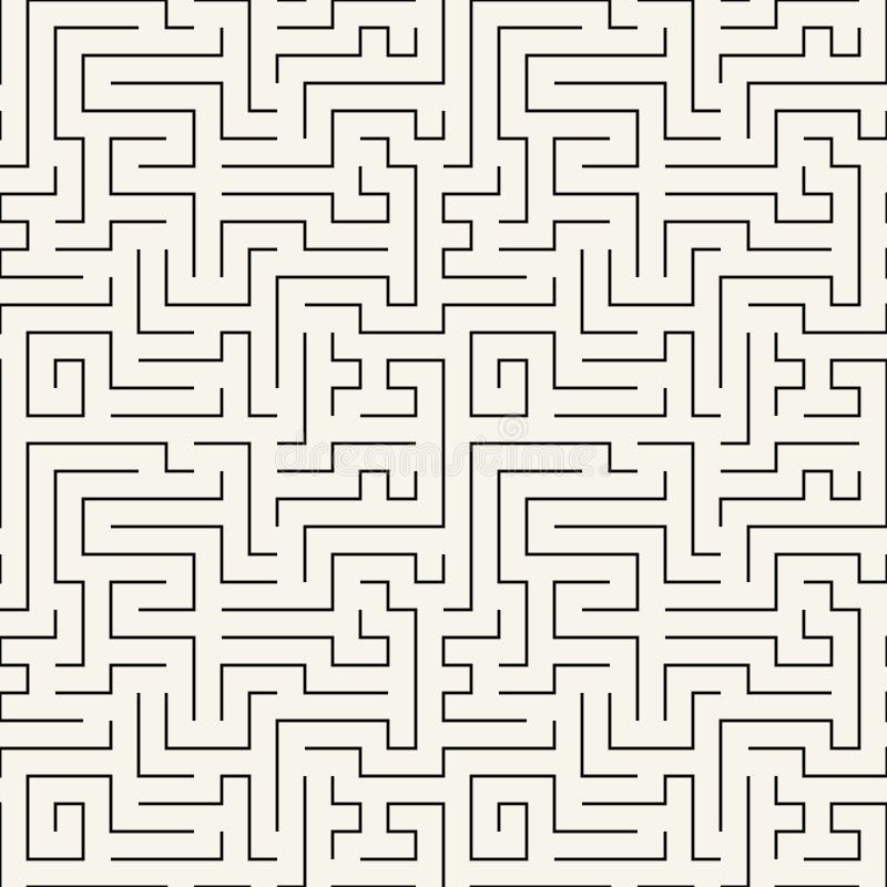 Abstract Geometric Line Graphic Maze Pattern Background Stock Vector ...