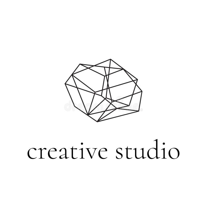 Abstract Geometric Linear Logo in Perspective. Stock Vector ...