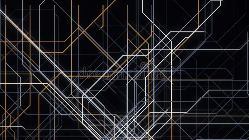 Abstract Geometric Lined Pattern, Motion Graphics. Animation. Endless ...