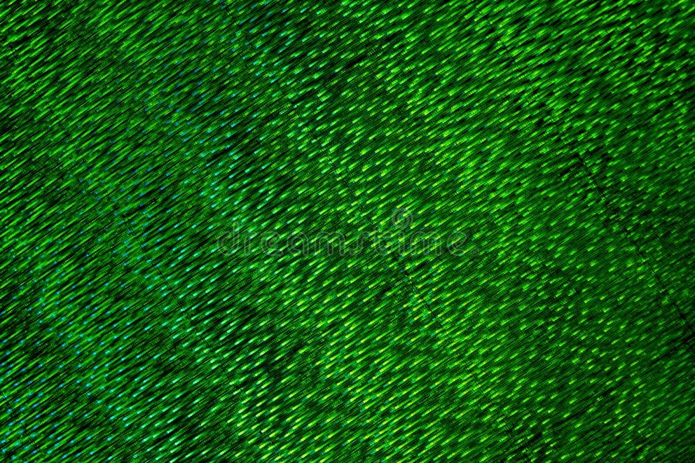 Abstract Geometric Lines with Distorted Green Grid and Green and Blue ...