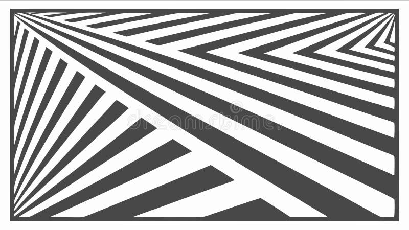 Abstract Geometric Lines Optical Illusion Pattern, Vector Design ...