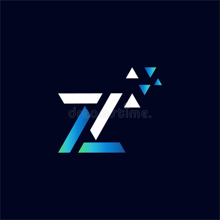 Abstract Geometric Logo on a Dark Background Featuring Stylized Letter ...