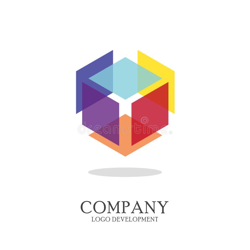 Abstract Geometric Logo Design Stock Vector - Illustration of ...