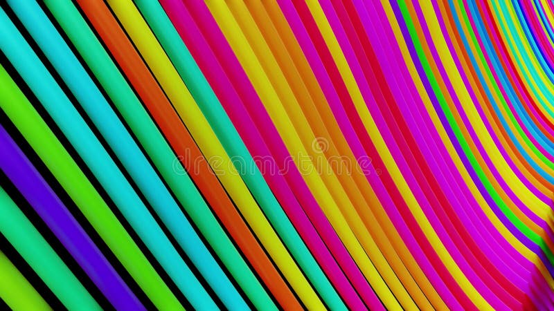 Abstract Geometric Looped Bg with Multicolor Curved Tubes Form Stripe ...