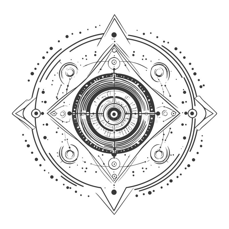 Abstract Geometric Mandala Design, Sacred Geometry Pattern, Spiritual ...