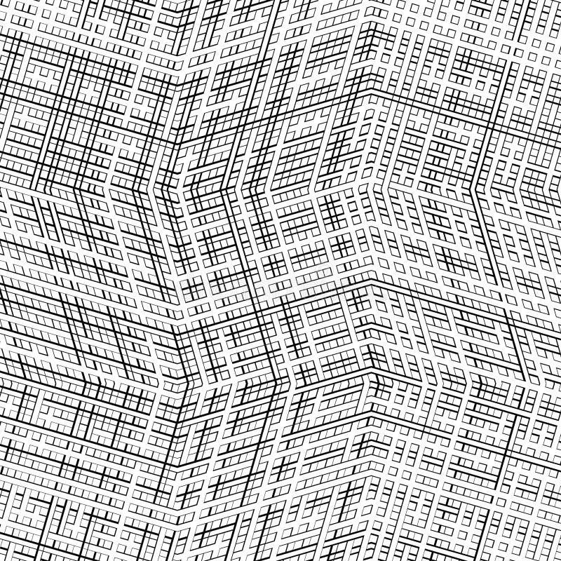 Abstract Geometric Mesh Grid Pattern Of Interweaved Interlocking Lines Stripes Cellular
