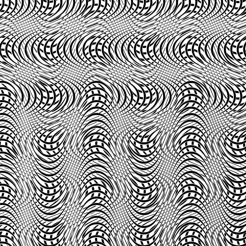 Abstract Geometric Mesh Grid Pattern Of Interweaved Interlocking Lines Stripes Cellular