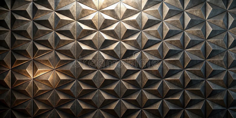 Abstract Geometric Metallic Wall Panel Texture with Subtle Lighting ...