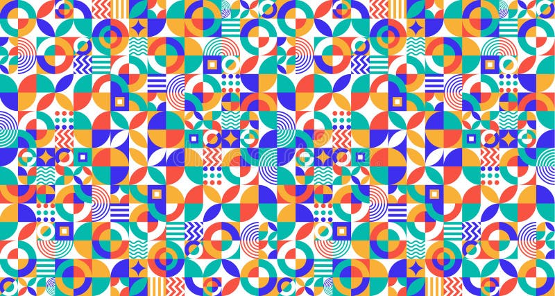 Abstract Geometric Minimalist Simple Shape and Figure Artwork Pattern ...