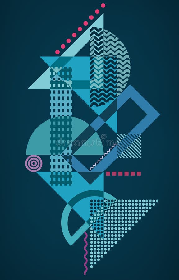 Abstract Geometric Modern Asymmetric Design. Stock Vector ...