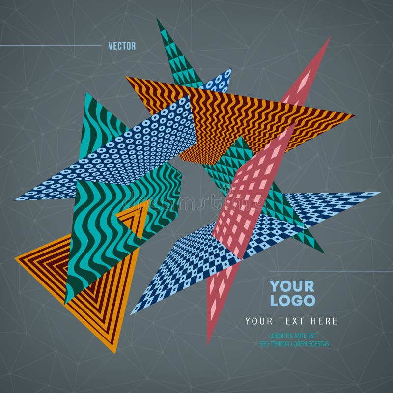 Abstract Geometric Modern Asymmetric Design Stock Vector - Illustration ...