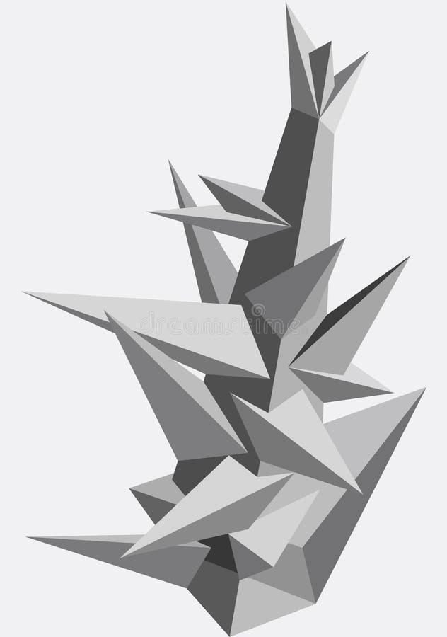 Abstract Geometric Modern Asymmetric Form Design Stock Vector ...