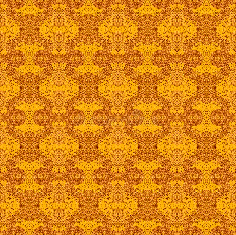 Seamless Ellipses Pattern Orange Coppery Stock Illustration ...