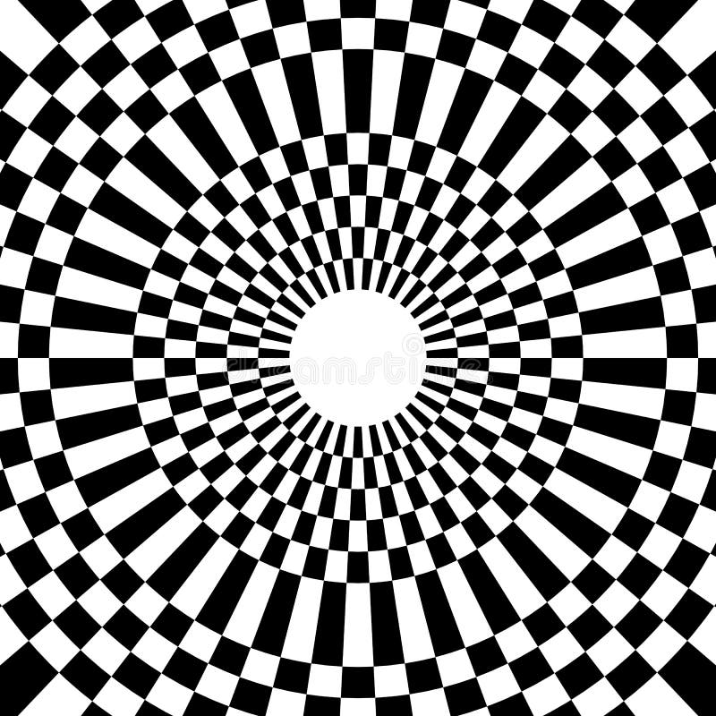 Abstract Geometric Monochrome Checkered Circle Design Element Stock ...