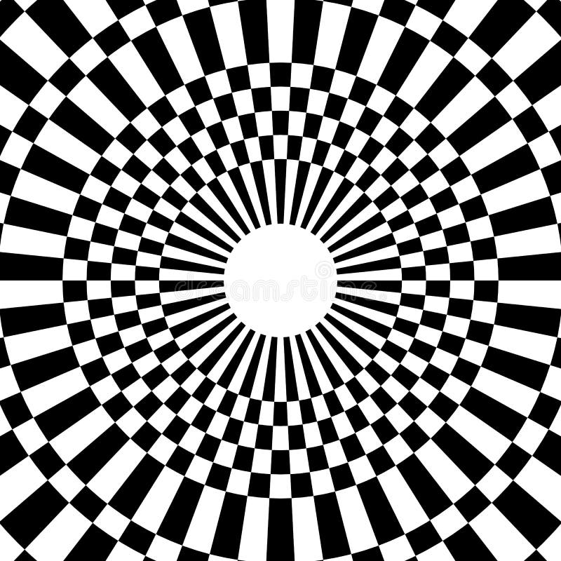 Abstract Geometric Monochrome Checkered Circle Design Element Stock ...