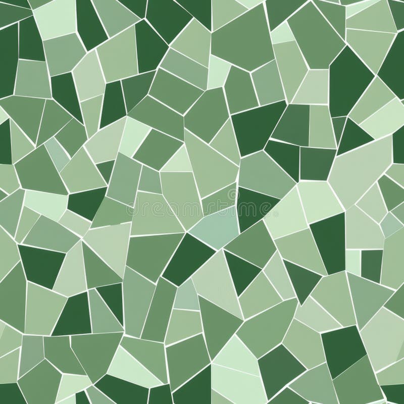 Abstract Geometric Mosaic Background in Shades of Green Stock Photo ...