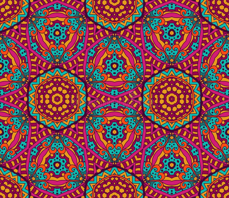 Abstract Geometric Mosaic Seamless Pattern Stock Vector - Illustration ...