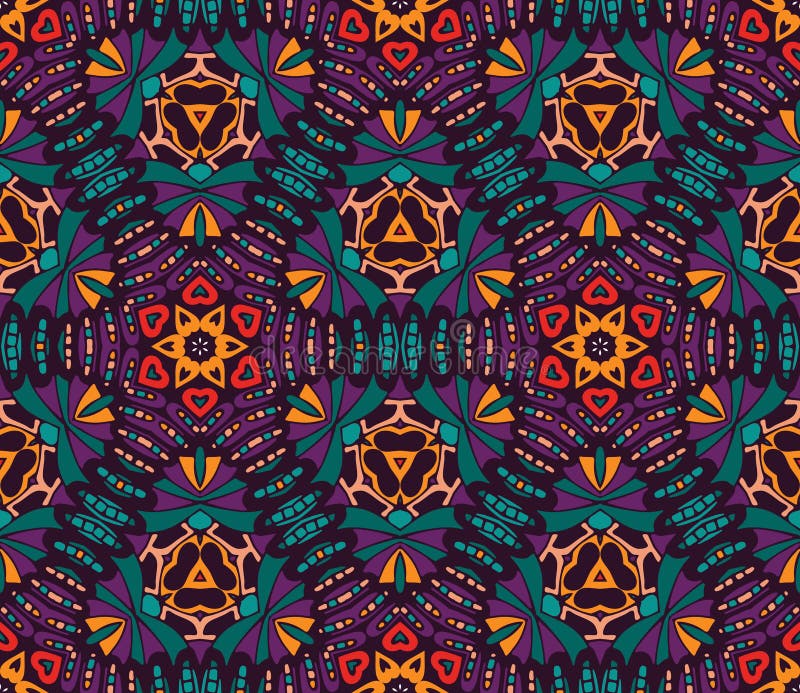 Abstract Geometric Mosaic Seamless Pattern Stock Vector - Illustration ...