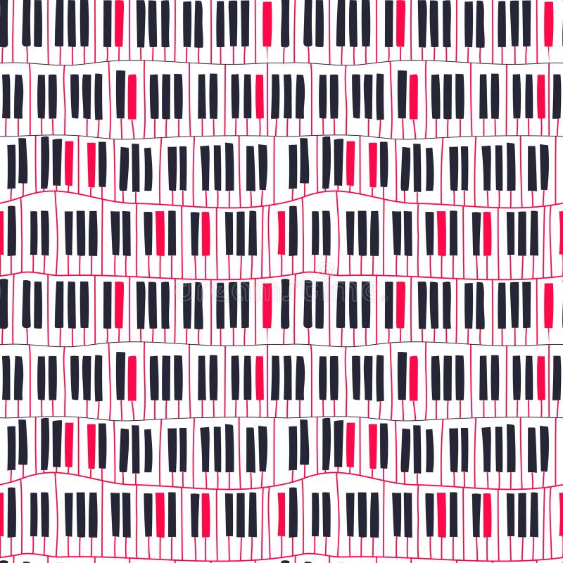 Seamless piano keys stock vector. Illustration of note - 15549923