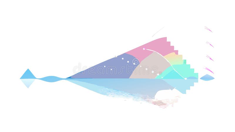 Abstract Geometric Mountain Landscape Illustration, Vector Design ...