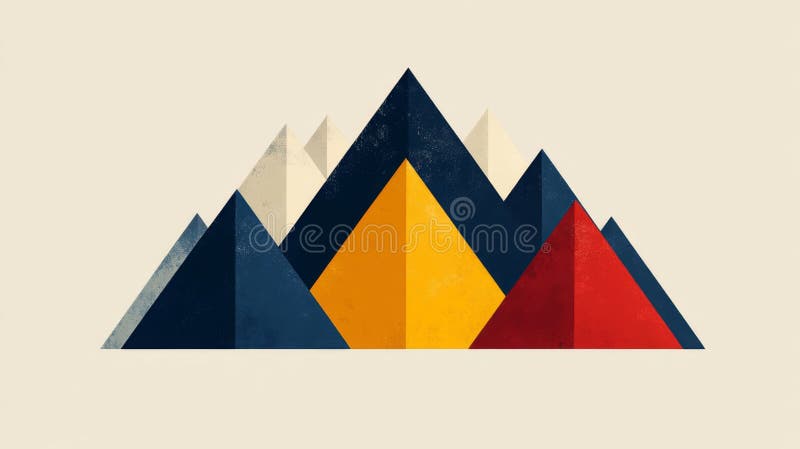 Abstract Geometric Mountain Range Illustration Stock Illustration ...