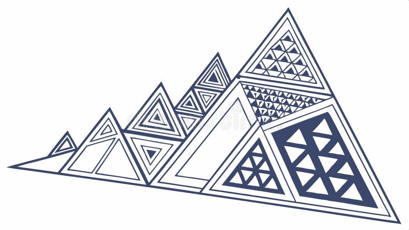 Abstract Geometric Mountains, Modern Landscape and Triangular Design ...