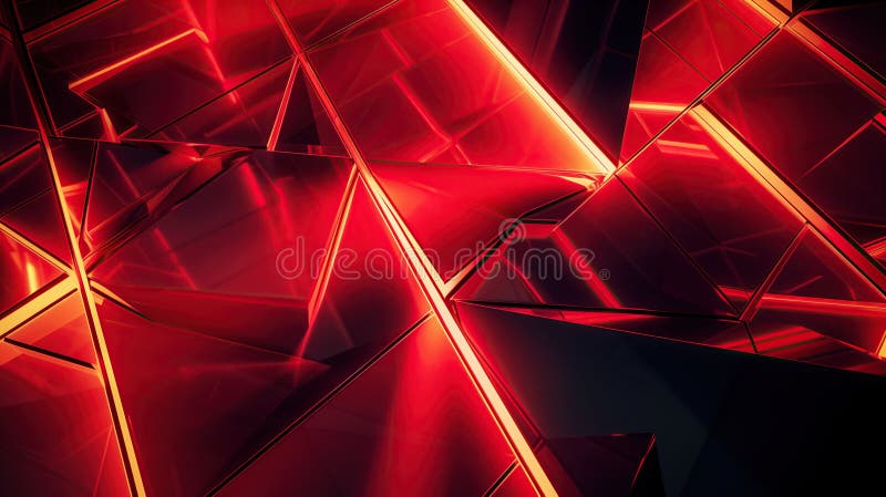 Abstract Geometric Neon Red Background Stock Photo - Image of bright ...