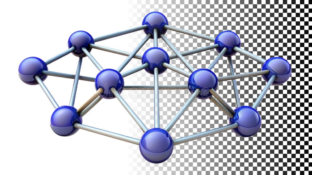 Abstract Geometric Network Structure Connected Nodes Technology Web Png ...