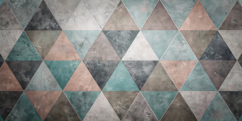 Abstract Geometric Neutral Tone Triangular Tile Pattern Background ...