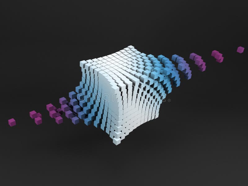 Abstract Geometric Object. Cube of Cubes Stock Illustration ...