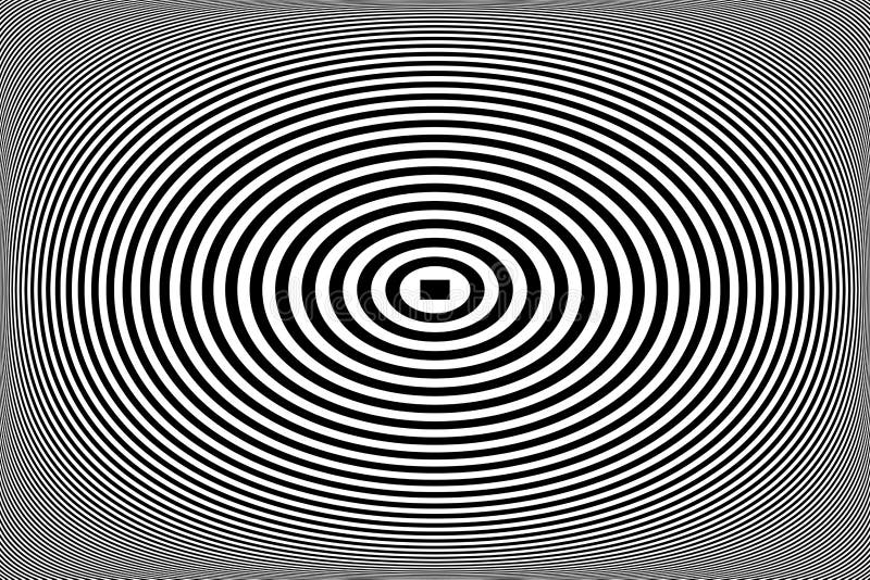 Abstract Geometric Op Art Design. Oval Lines Pattern Stock Vector ...