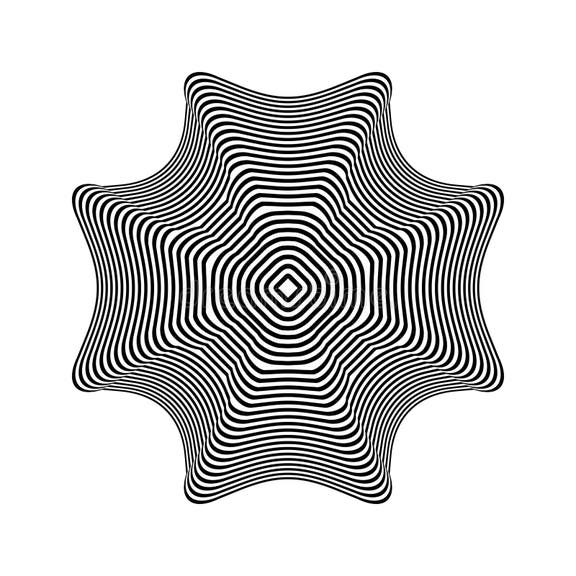 Abstract Geometric Op Art Radial Pattern Stock Illustration ...