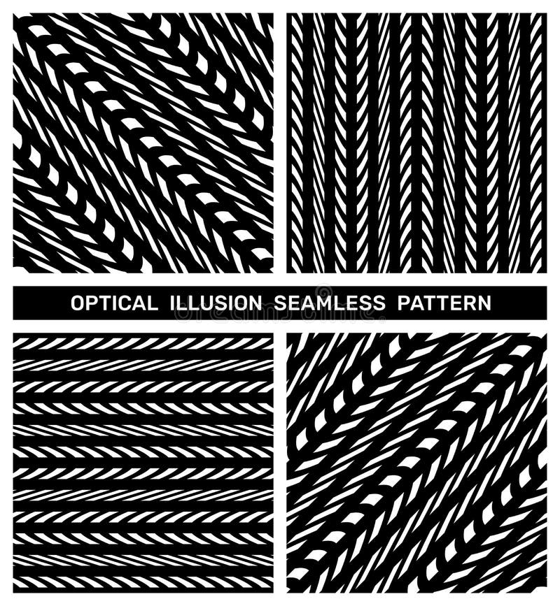 Abstract Optical Illusion Seamless Pattern Stock Vector - Illustration ...