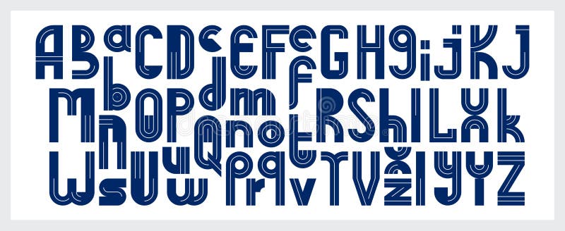 Abstract Geometric Original Font Vector Typeset, Logo Creation Alphabet ...