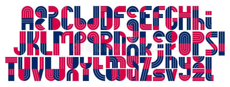 Abstract Geometric Original Font Vector Typeset, Logo Creation Alphabet ...